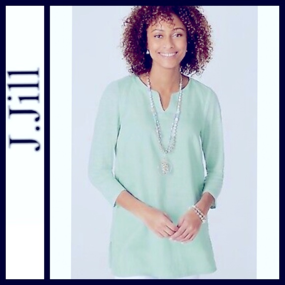 J. Jill | Tops | Nwt Jjill Linen Mixed Media Tunic Top | Poshmark